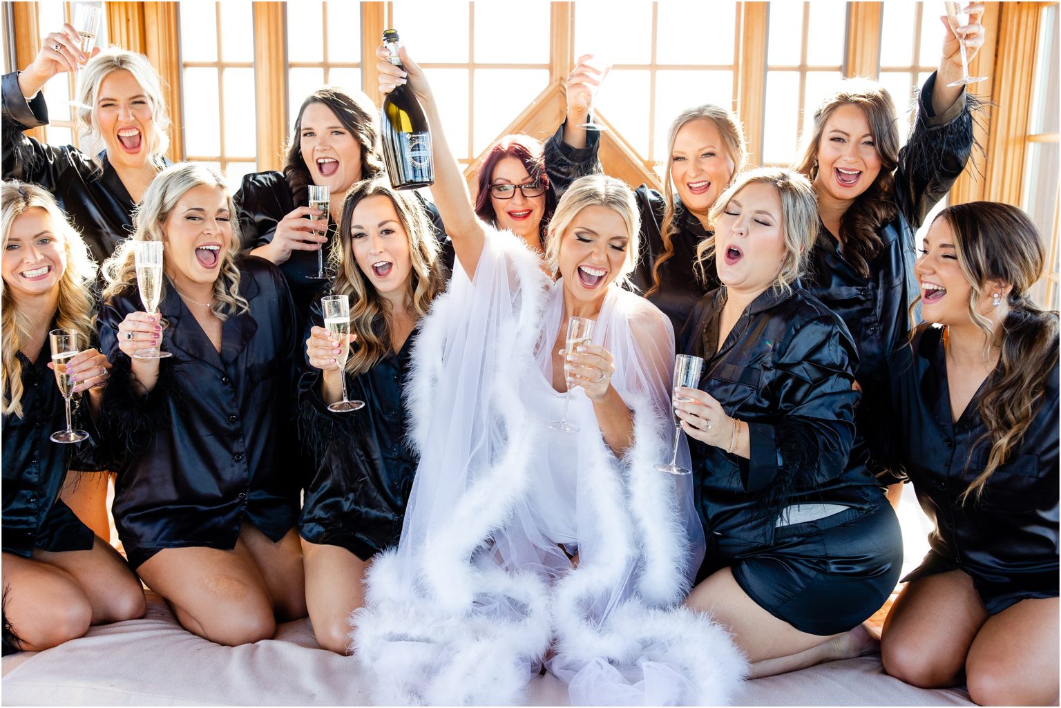 Mandee and Scott - A Glamorous Black and White Winter Wedding at the ...